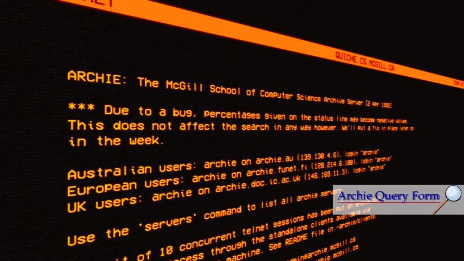 Archie: o primeiro buscador do mundo, é restaurado e volta para a ...